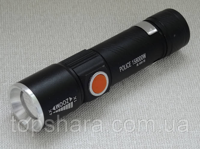 Фонарик ручной Police BL-616-T6 Zoom USB зарядка, цена 640 грн — Prom.ua (ID#697622517)