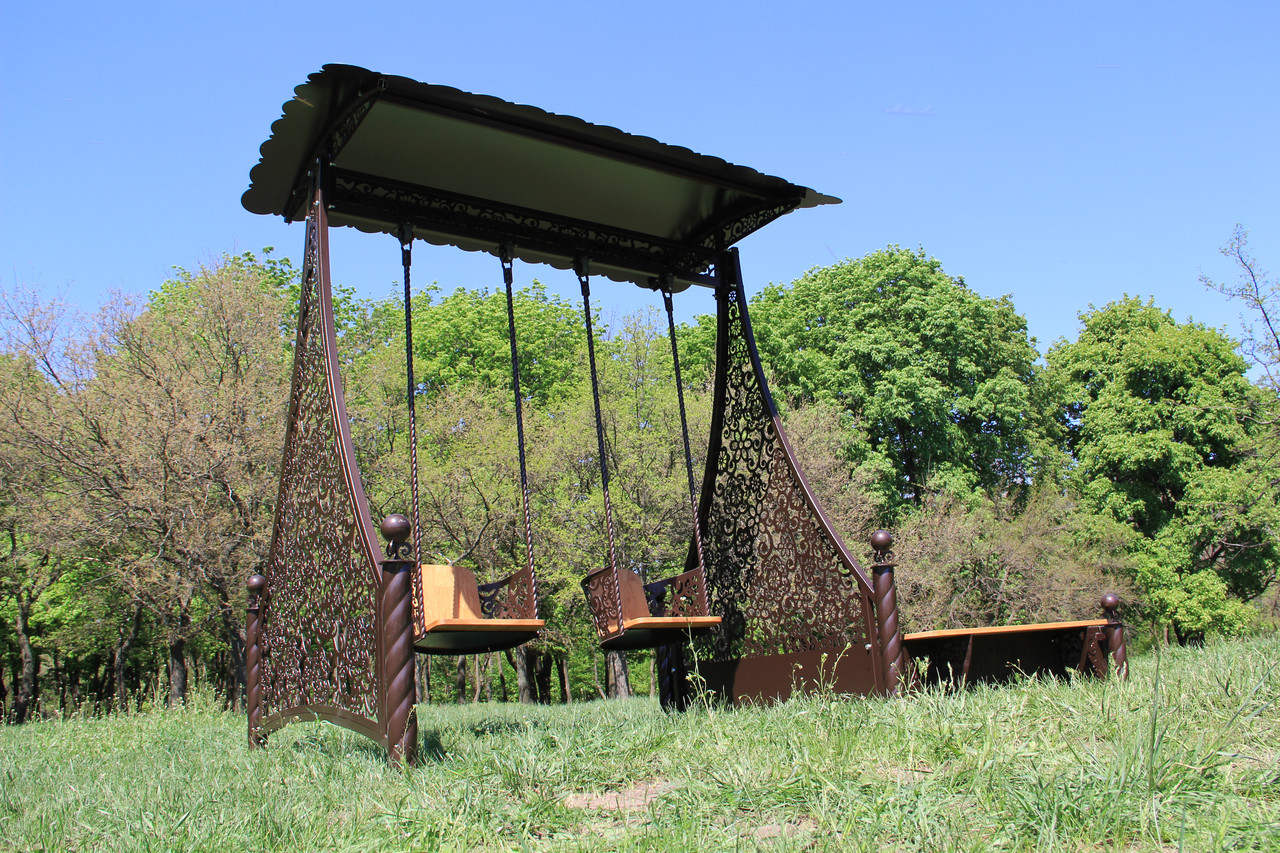 Садовые качели детские двойные с песочницей купить у производителя ПК ...