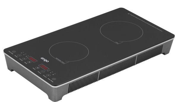 Плита индукционная 2 конфорки стеклокерамика черная Ergo IHP-2607, цена ...
