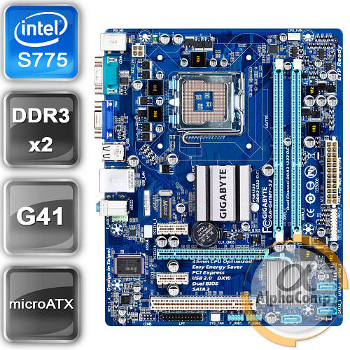 Материнская плата Gigabyte GA-G41MT-S2 (s775/G41/2xDDR3) БУ, цена: 1070 ...