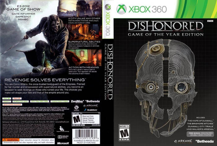 Dishonored - Game of the Year Edition (2 диска, русский текст, LT 3.0 ...