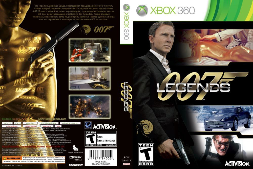 Игра для игровой консоли Xbox 360, James Bond 007 Legends (LT 3.0, LT 2.0), цена: 149 ₴, купить ...