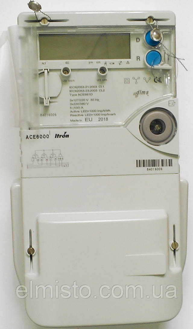 Електролічильник Itron/Actaris ACE 6000 5-100А, 3×57,7В-3×240/415 В кл ...