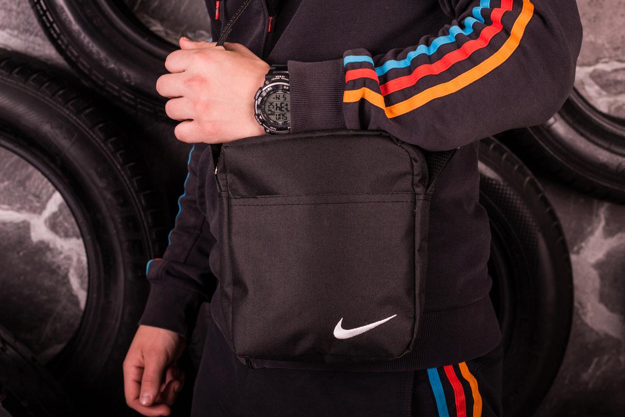 Барсетка мужская Nike cl черная сумка через плечо месседжер найк ...