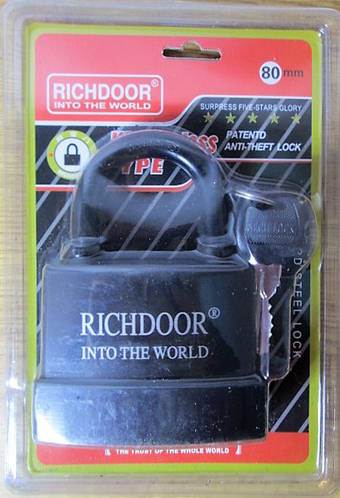 Купить Замок навесной RICHDOOR (80 мм), цена 240 ₴ — Prom.ua (ID#719172747)