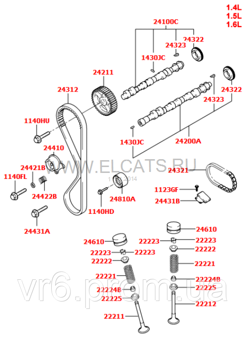 Ролик обводной ремня ГРМ KIA Rio, Cerato GT10170, 24810-26020: продажа ...
