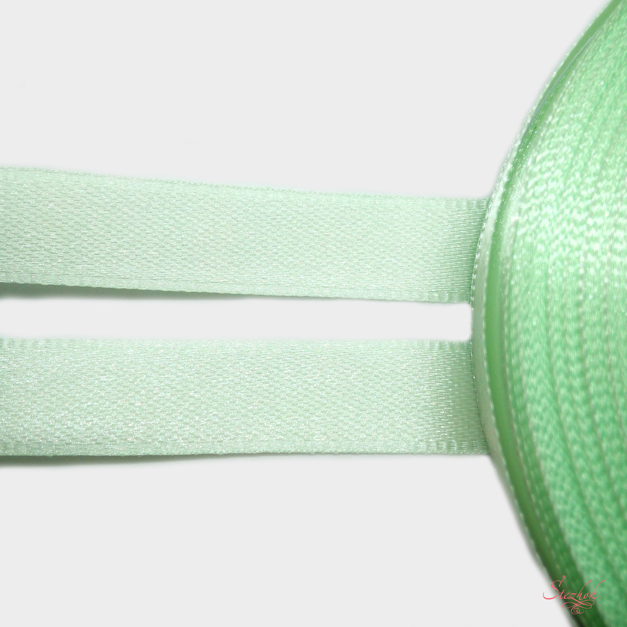 Купить Атласная лента 10 мм для плетения для рукоделия цвет мятный ...