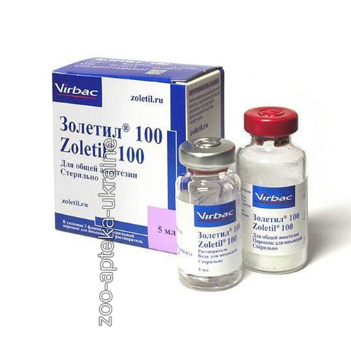 Золетил (Zoletil) 100 - средство для общей анестезии кошек и собак, 5 ...