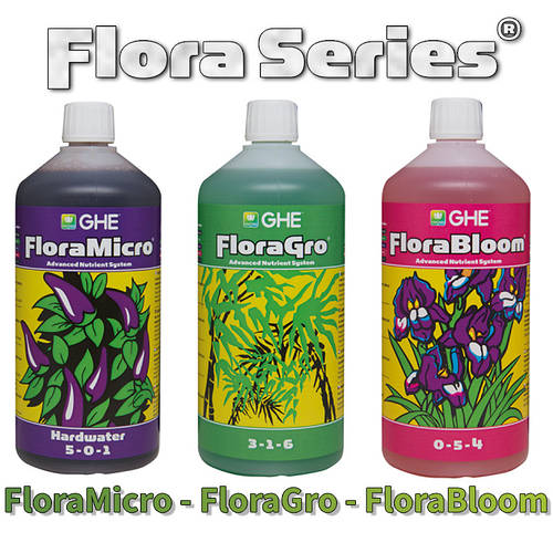 Удобрение Terra Aquatica TriPart (GHE Flora Series) Micro+Gro+Bloom 3x1L HW, цена 1210 грн ...