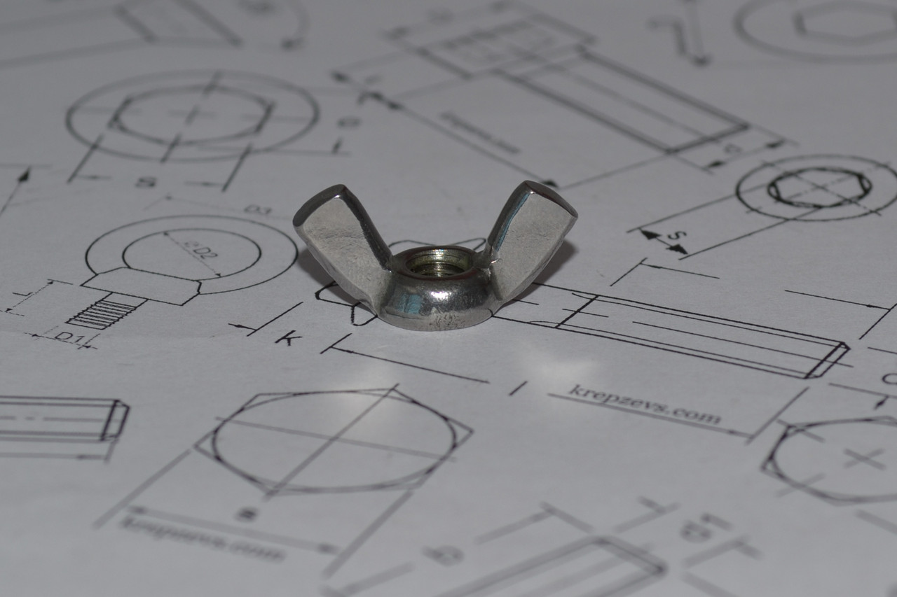 Гайка-баранчик М6 ГОСТ 3032 DIN 315 за найнижчими цінами