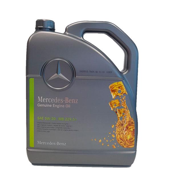 Моторное масло Mercedes-Benz Engine Oil 5w-30 229.51 5л (A0009899701 ...