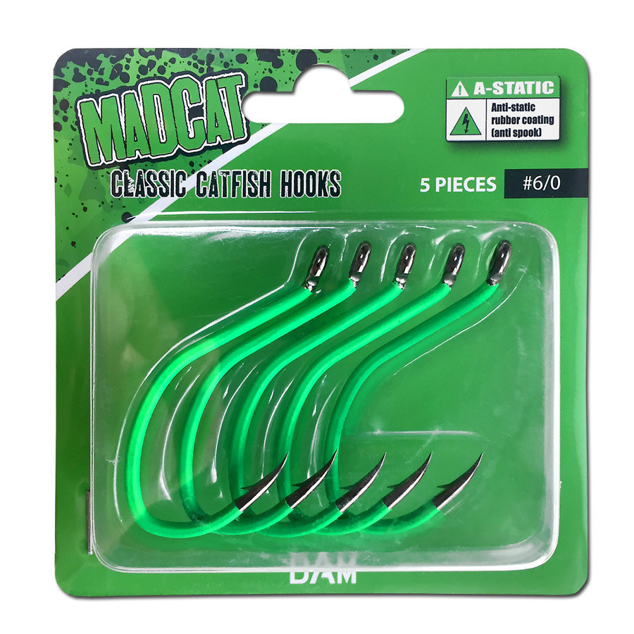 Крючок DAM MADCAT® A-STATIC CLASSIC Hook 3-5шт. (green): продажа, цена в Днепре. Крючки и ...