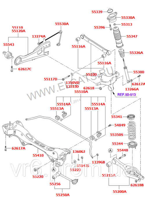 Болт развальный эксцентриковый HYUNDAI Elantra, i30 55220-2H000 ...