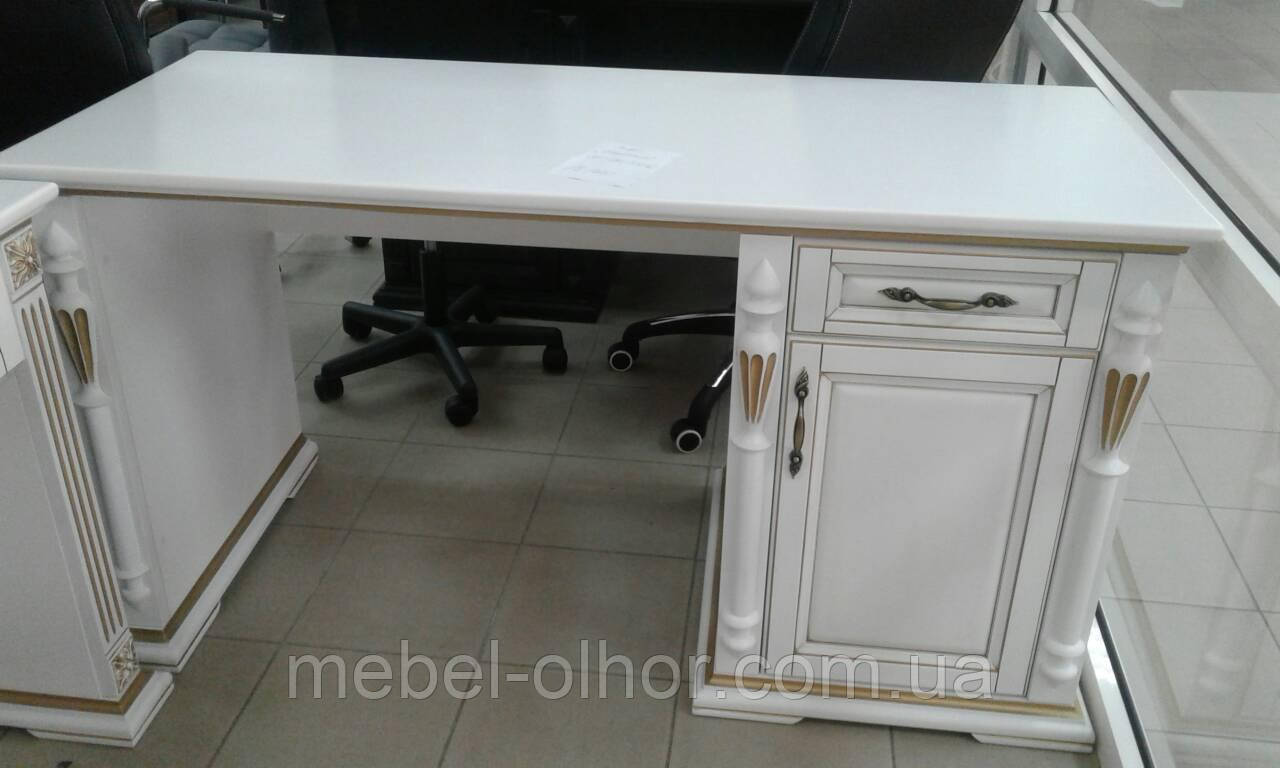 Письменный Стол Неаполь Из Массива Белый — Купить Недорого на Bigl Ua 736816215