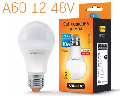 Купити Світлодіодна лампа VIDEX A60e 10W E27 4100K 12-48V VL-A60e12V-09274, ціна 240 грн - Prom ...