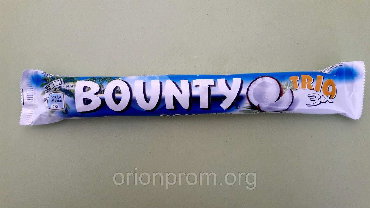 Шоколадный батончик Bounty Trio 85 г