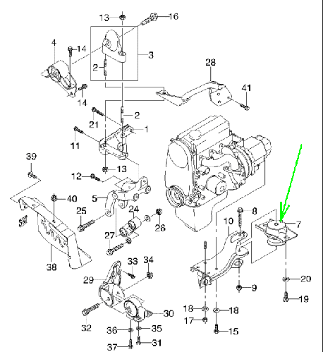 Купить Подушка двигателя задняя Матиз 0.8, цена 443 ₴ — Prom.ua (ID ...