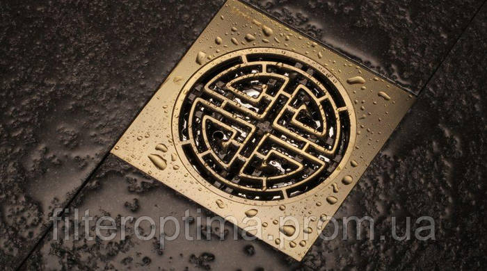 Купить Трап сливной полированная бронза с сухим затвором 10х10 C9 ...