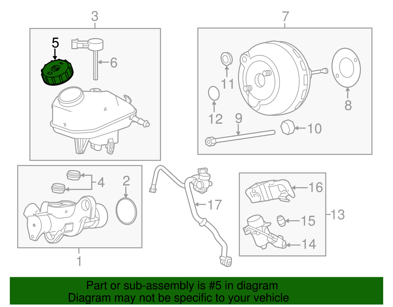 Кришка з прокладкою бачка головного гальмівного циліндра GM 0558975 ...