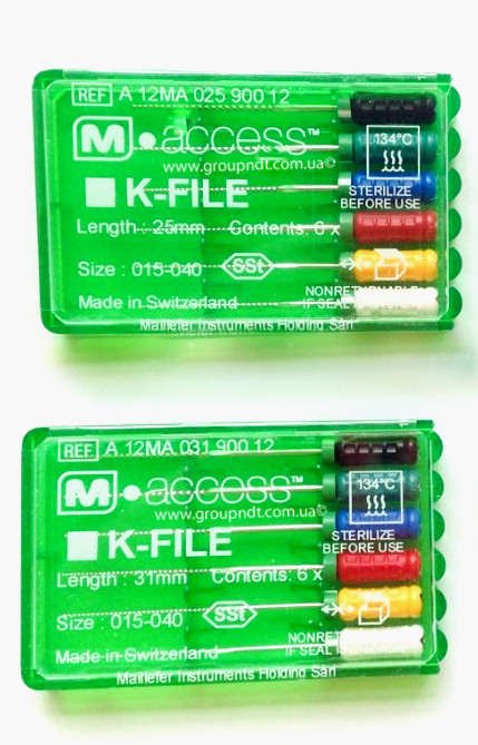 K-FILE M-access (25 мм) розширювач кореневого каналу, ручний 6 шт. (ID ...