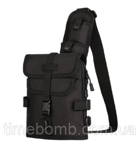 Купить Тактическая армейская сумка через плечо 118-B черная, цена 999 ...
