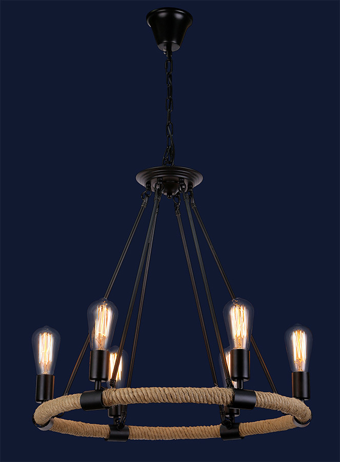 Купить Лофт люстра с канатом 758D834-6, цена 2911 грн — Prom.ua (ID ...
