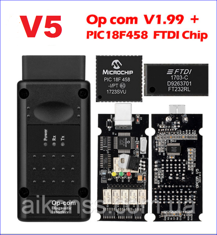 V5 Russ OPCOM v1.99 USB чип PIC18F458 сканер диагностики OPEL . Топ ...
