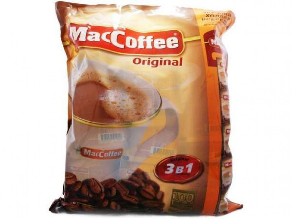 МАККОФЕ 3 в 1 100 пак *5 (шт) в ящике: продажа, цена в Киеве. Кофе от ...