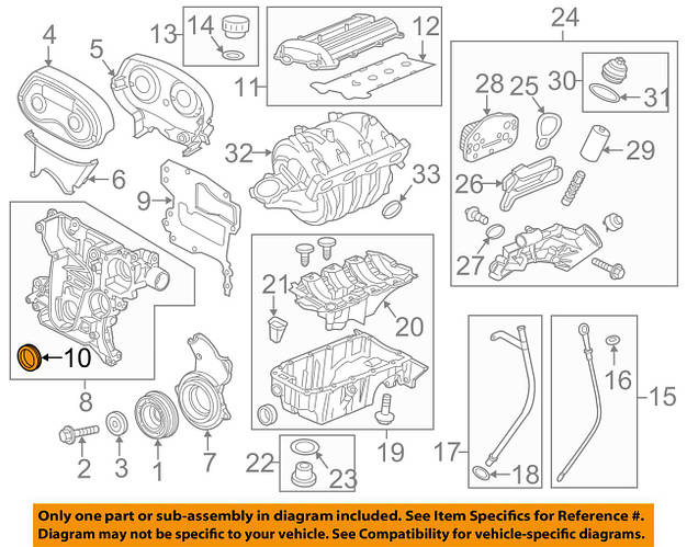 Сальник коленвала (масляного насоса) передній 31 X 42 X 7 GM 0646299 ...