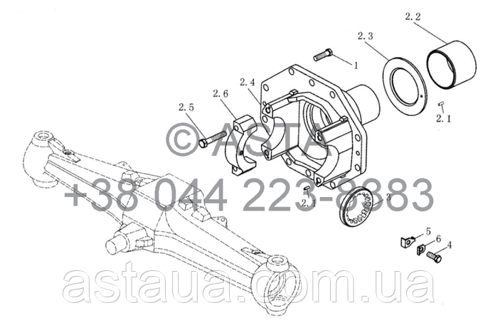 Передний мост в сборе - коническая шестерня на YTO-X1204 (ID#62181953 ...