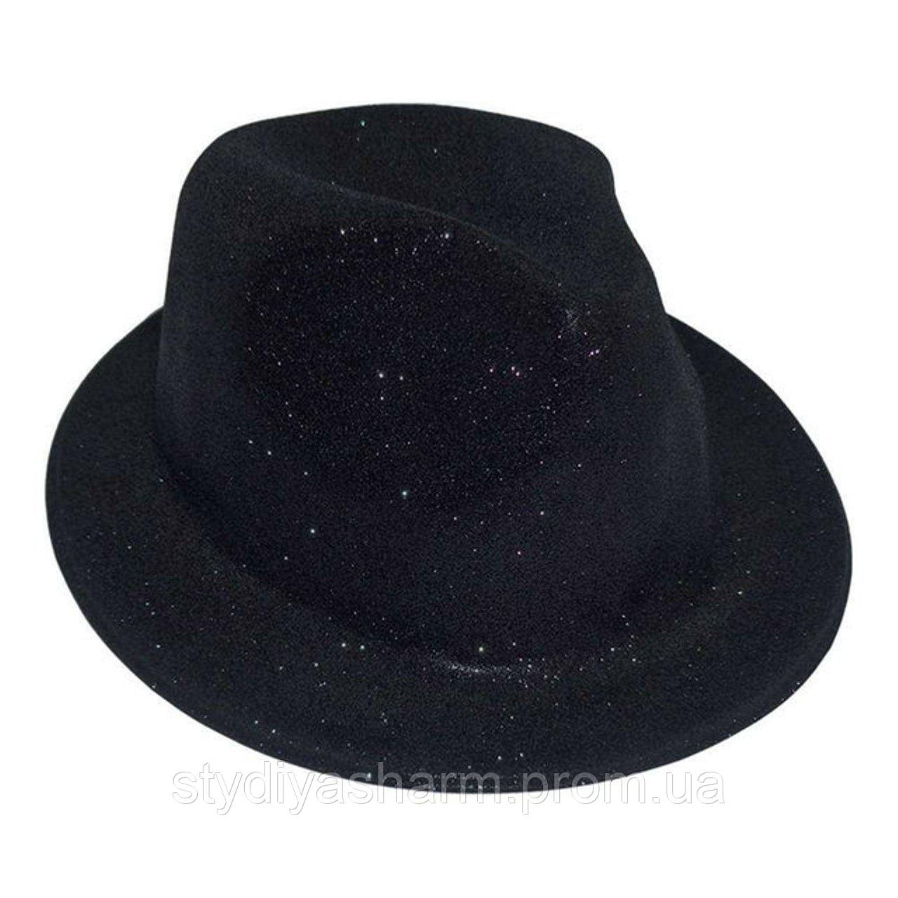Купить Шляпа детская Мафия блестящая черная, цена 92 ₴ — Prom.ua (ID ...