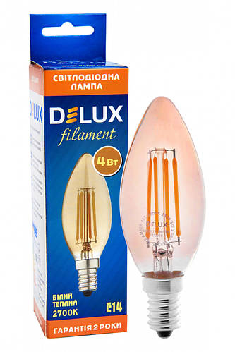 Купить LED лампа Delux BL37B 4W amber E14 2700K 220V, цена 54 грн ...
