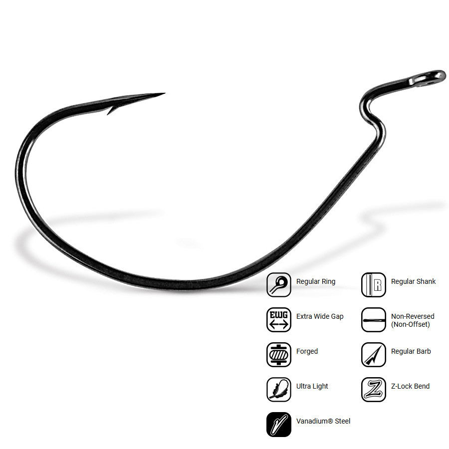 Офсетний гачок VMC 7310 Super Light Worm Hook BN(чорний нікель) №2 5шт., ціна 69 грн - Prom.ua ...