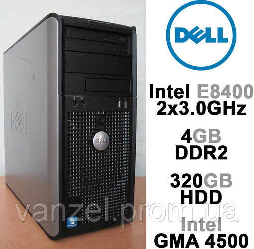 Dell OptiPlex 760 - E8400 2x3.0GHz /4GB DDR2 /320GB HDD Системный блок ...