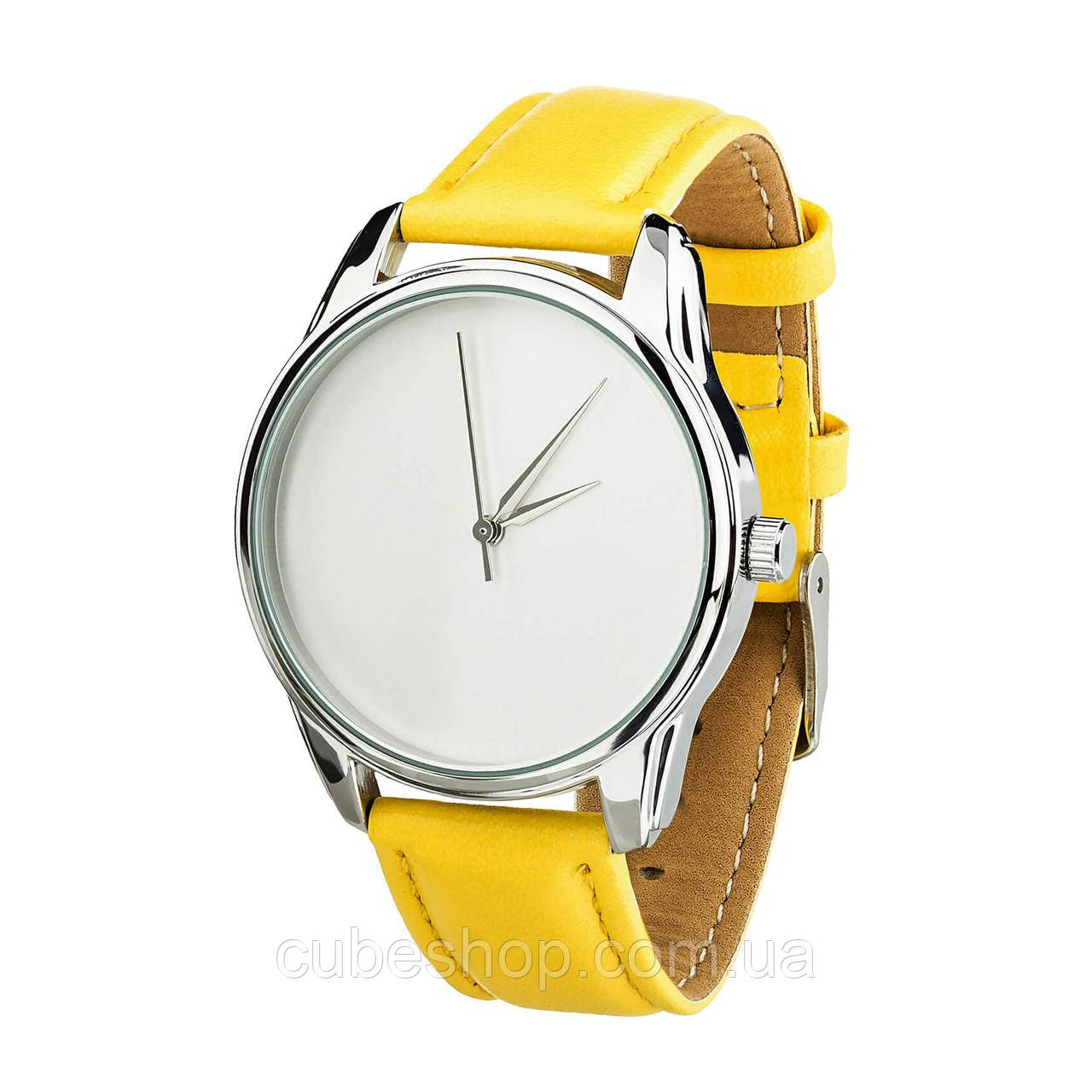 Часы наручные "Минимализм" (желтый-серебро) + дополнительный ремешок ...