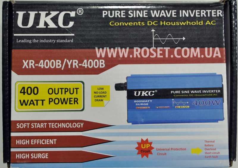 Інвертор перетворювач із чистою синусоїдою UKC SP-400A AC/DC 12v 400W: продаж, ціна у Києві ...