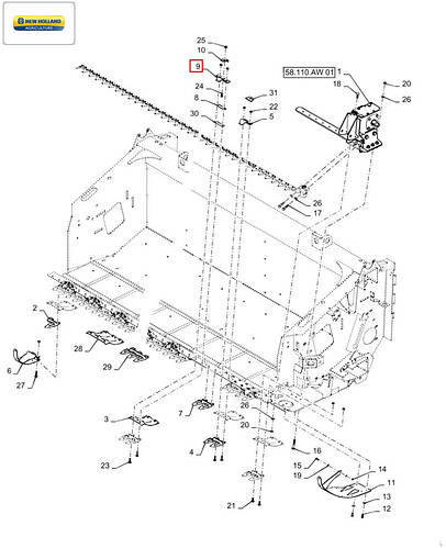 Притискач ножа жатки 86630786 NH, 2020, ціна 160 грн — Prom.ua (ID ...