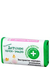 Детское Крем-мыло с Чередой, Ромашкой, Календулой 70г Домашний Доктор ...
