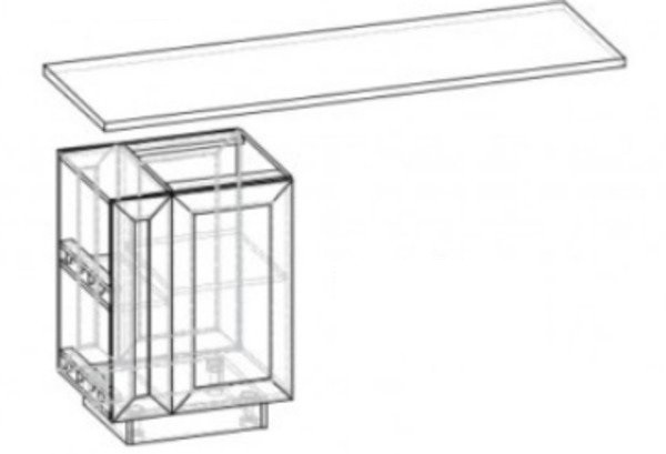 Барна стійка в кухні з ДСП Низ Роял Меблі Сервіс Мебель Сервис купити з доставкою по Україні