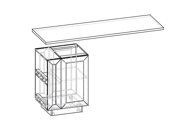 Барна стійка в кухню з ДСП I МДФ Низ Гранд Мебель Сервіс Мебель Сервис купити з доставкою по