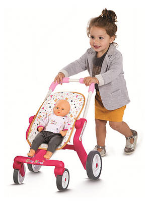 Коляска Smoby 251223 Baby Nurse для прогулок с поворотными колесами ...