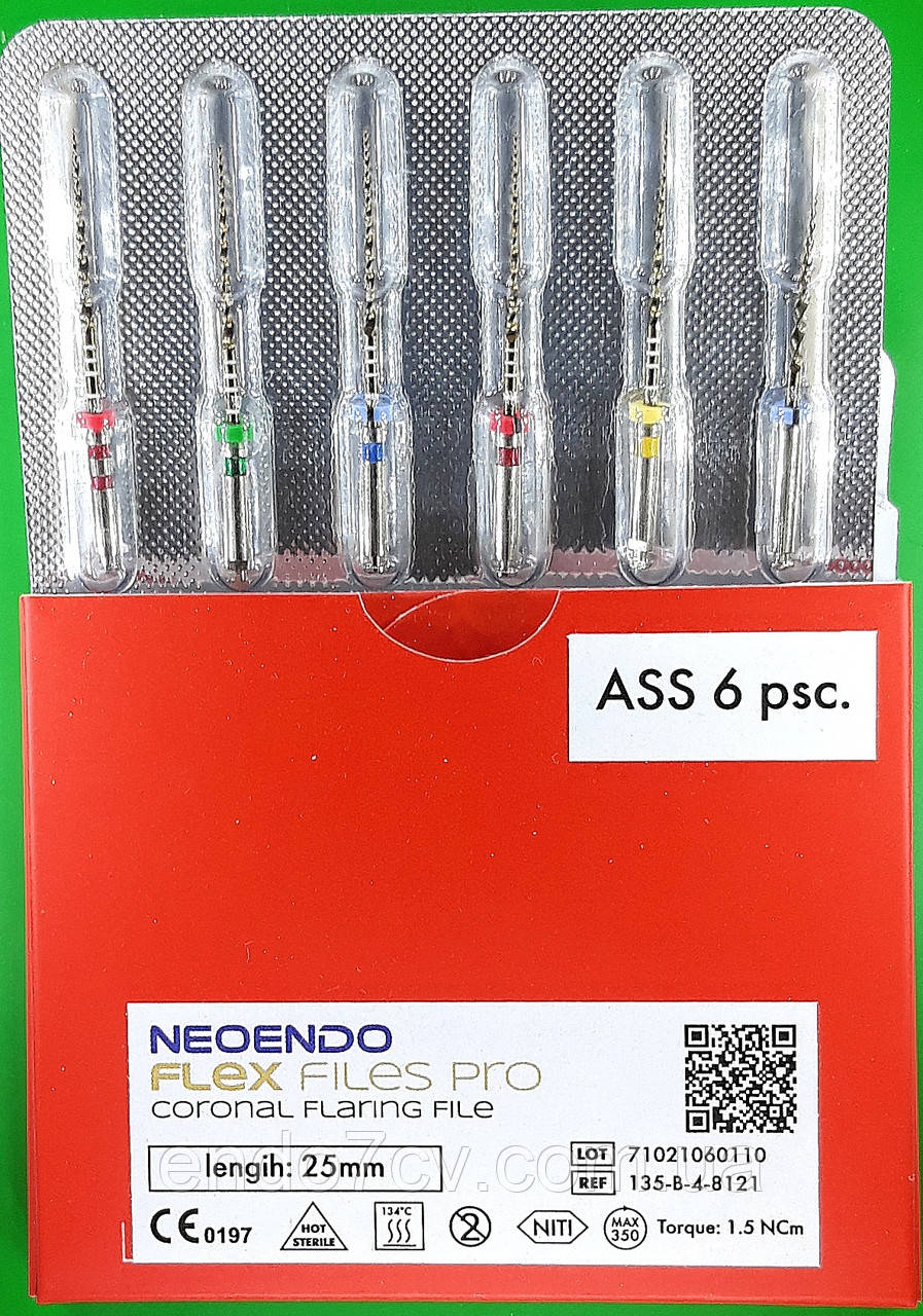 Протейпер Flex Files PRO ассорти 25 мм NEOENDO 6 ШТ.: продажа, цена в ...