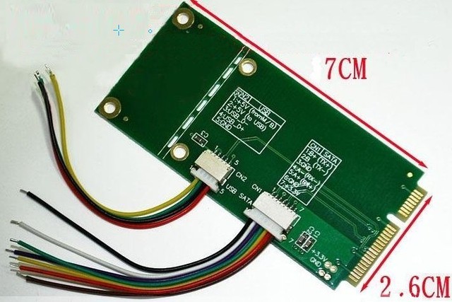 Купить Адаптер Mini PCI-e PCI Express -> SATA/USB Adapter (USB/SATA TO ...