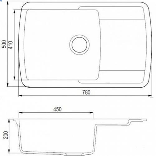 Большая гранитная мойка для кухни 780x500 Adamant Optimaks Old Stone ...