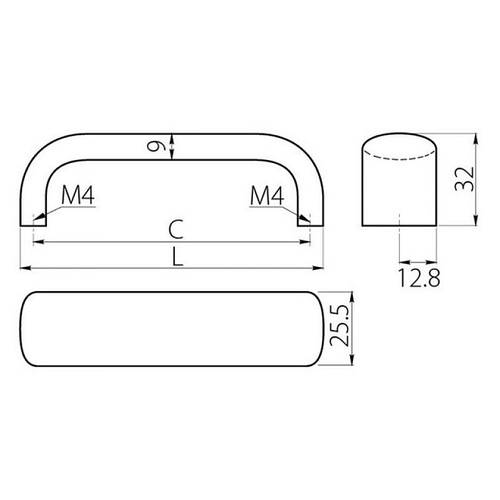 Меблеві ручки для кухні WPY 340 алюміній 192мм GTV UA-00-340192, ціна ...