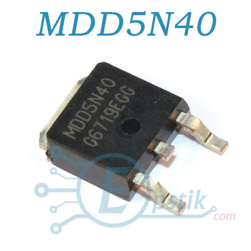 MDD5N40RH, Mosfet транзистор, N channel, 400V, 3.4A, TO252 (ID ...
