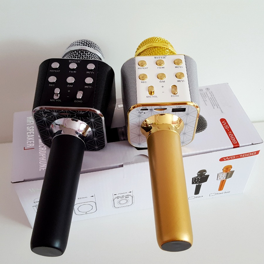 Купити 5 Темборов голосу. Мікрофон-Караоке Bluetooth WSTER WS-1688, ціна 590.40 ₴ - Prom.ua (ID ...