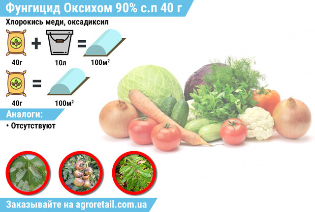 Фунгіцид Оксихом 90% с.п 40 р купити в Україні, ціна | Agroretail
