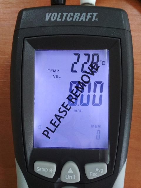 Анемометр VPT-100 (1,0 - 80,0 м/с; 0 - 50 mbar; 0 - 99,9999 м3/хв) на ...