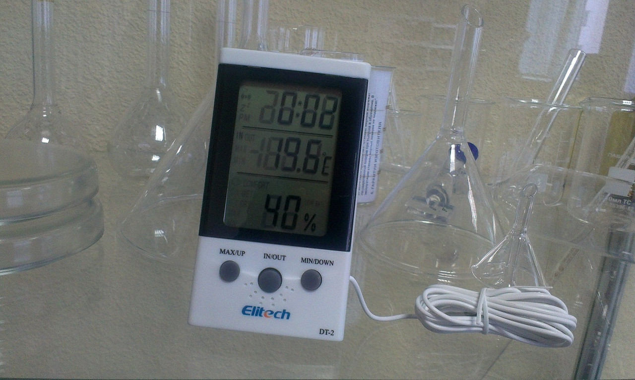 Термогігрометр Elitech DT-2 (-30...+50°C; 20%...99%) з термопарою 2 м (-50...+70°C) - купити за ...